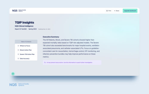 AI turns your TQIP report into action plans – NQS